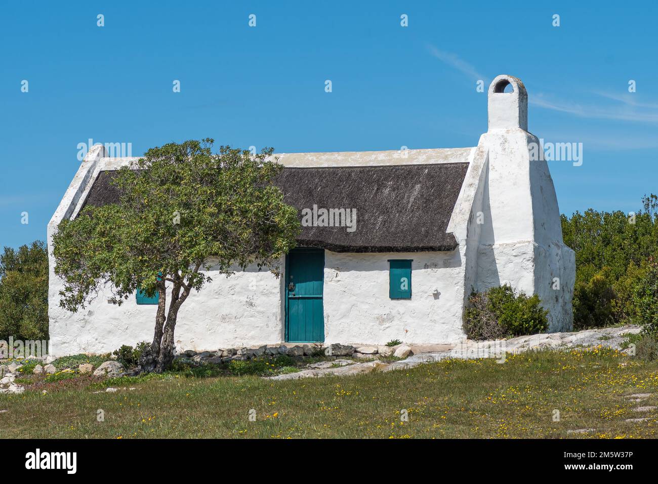 Struisbaai, South Africa - Sep 22, 2022: An historic thatched roof ...