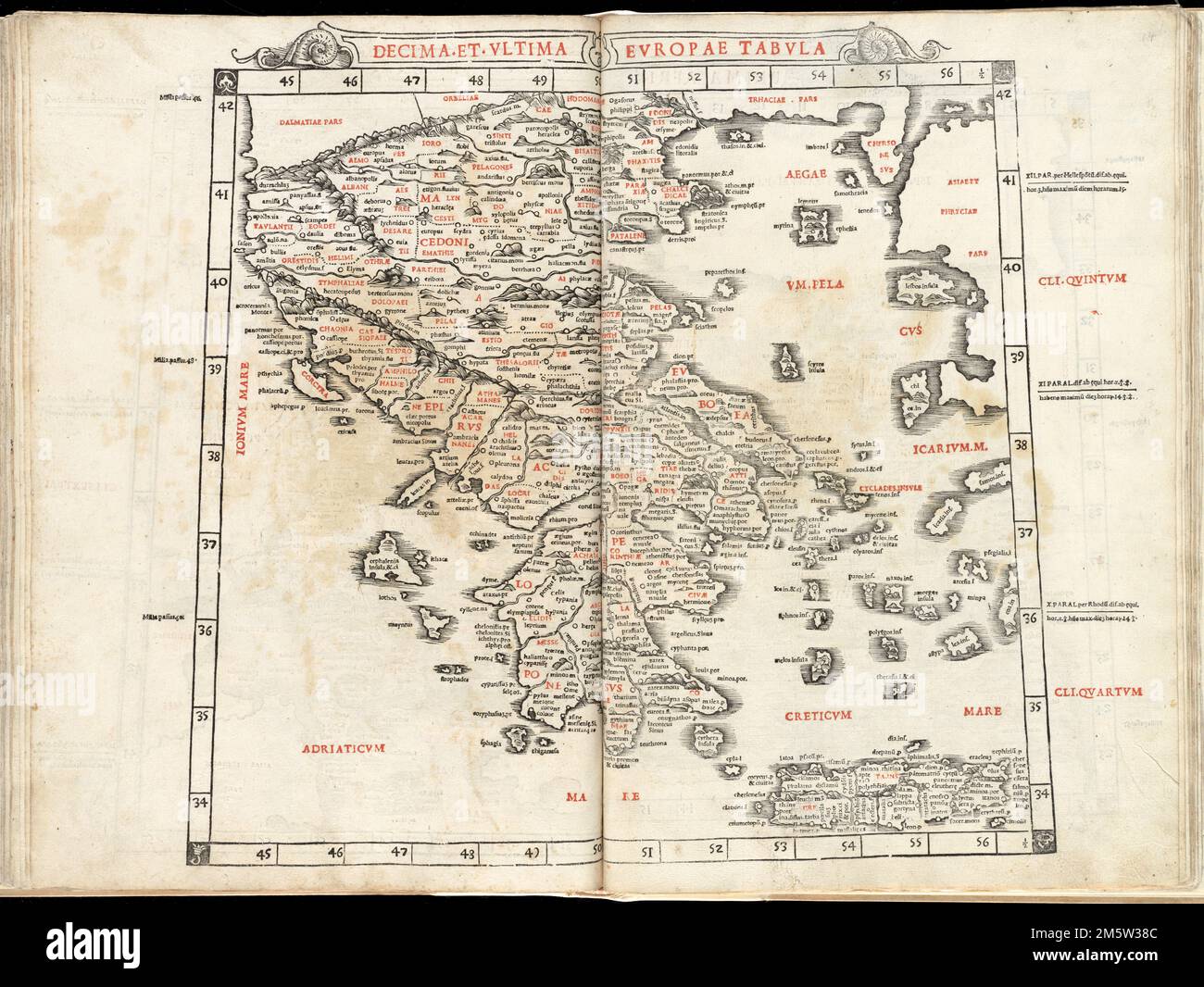 Decima et ultima Europae tabula. Map of mainland Greece and its islands ...
