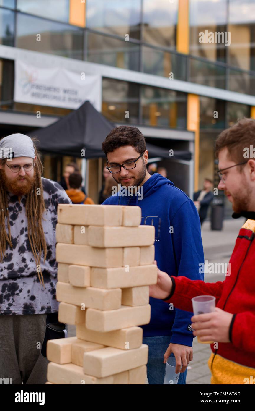 A view of people communicating together Stock Photo - Alamy