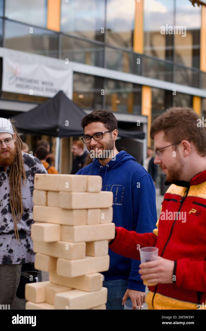 A view of people communicating together Stock Photo - Alamy