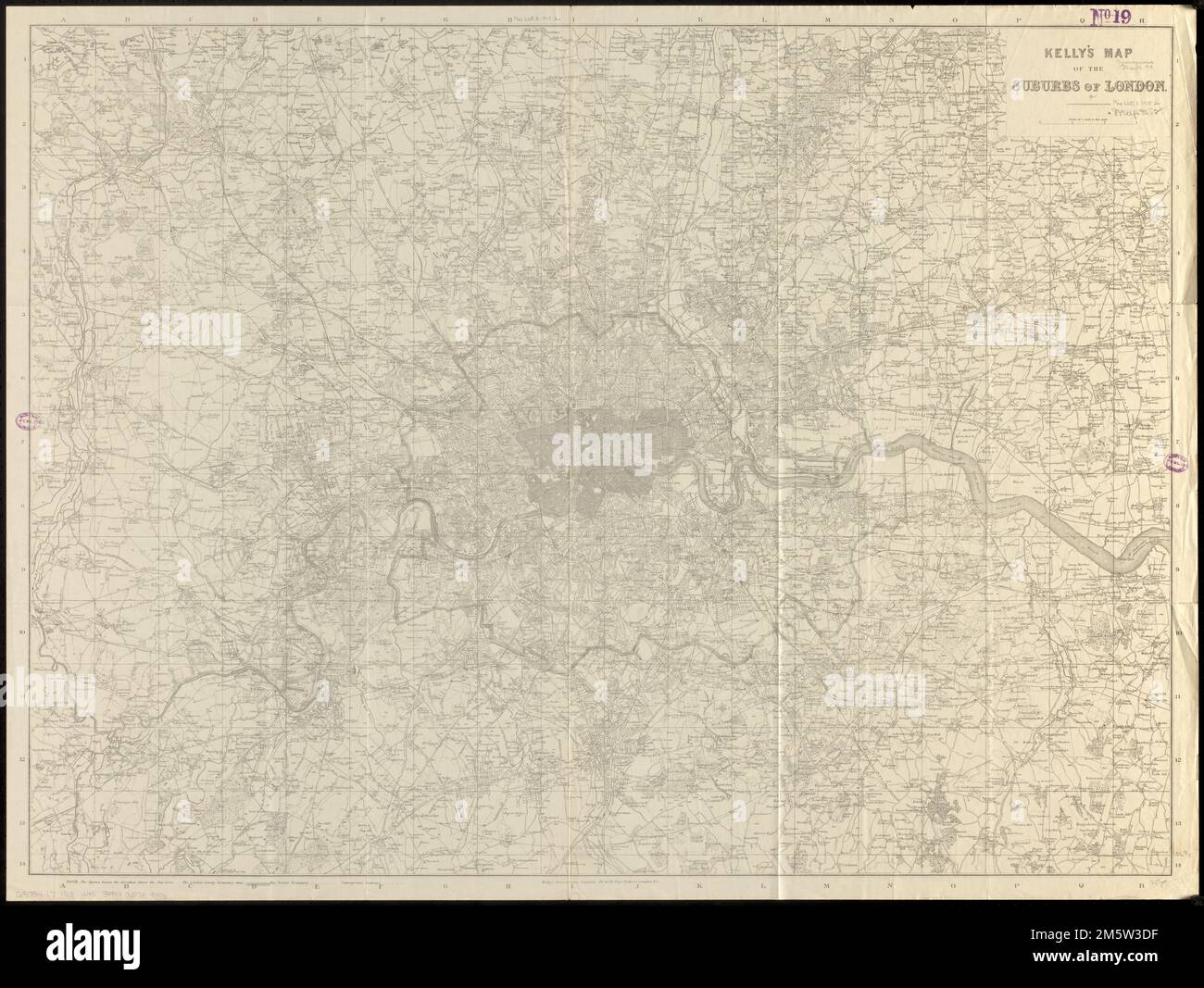 Kelly's map of the suburbs of London. Date of publication estimated ...