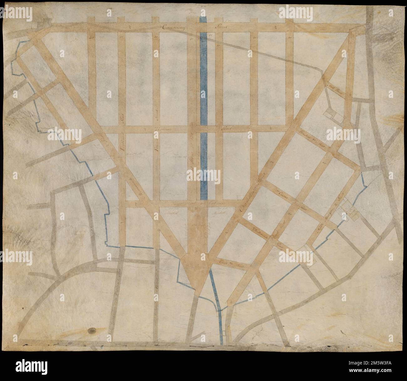 Manuscript plan of the Bulfinch Triangle, Boston, MA : [sheet 1].. Land ...