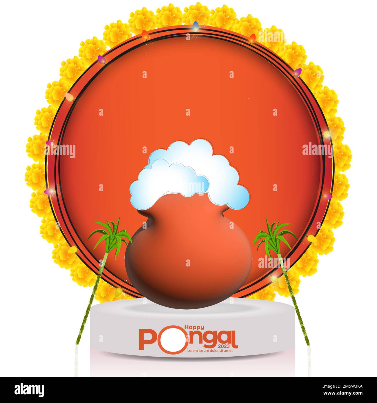 Happy Pongal South Indian harvest festival celebration banner design ...