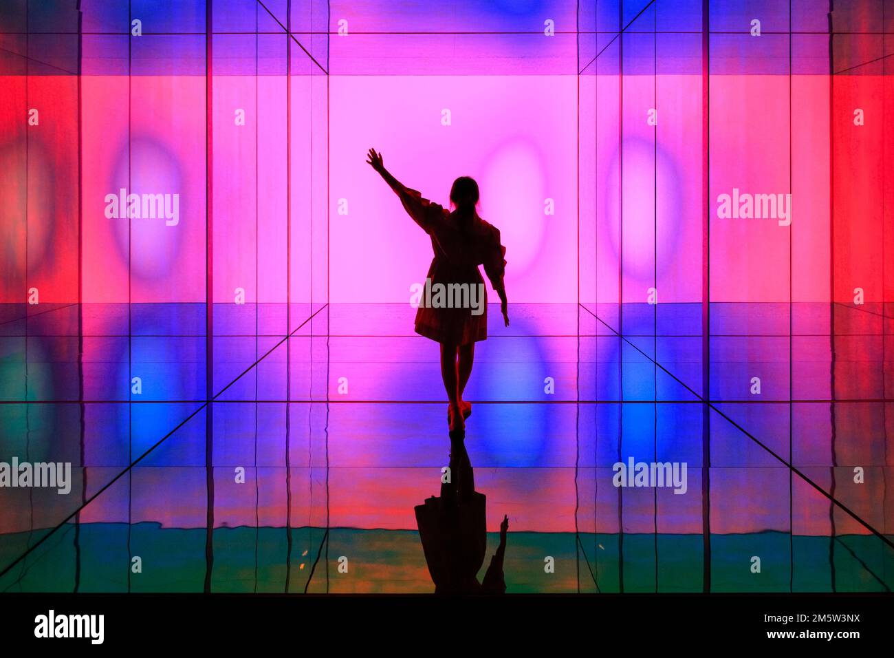 Models and staff pose with the INTO SIGHT installation by Sony Design ...