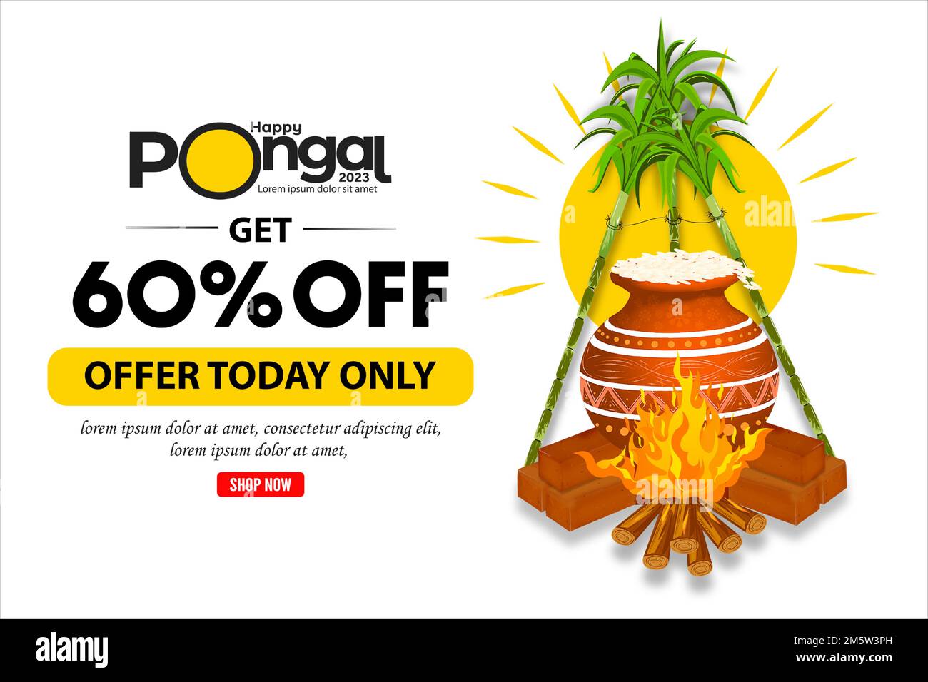 Vector illustration of Happy Pongal greeting card background. Design ...