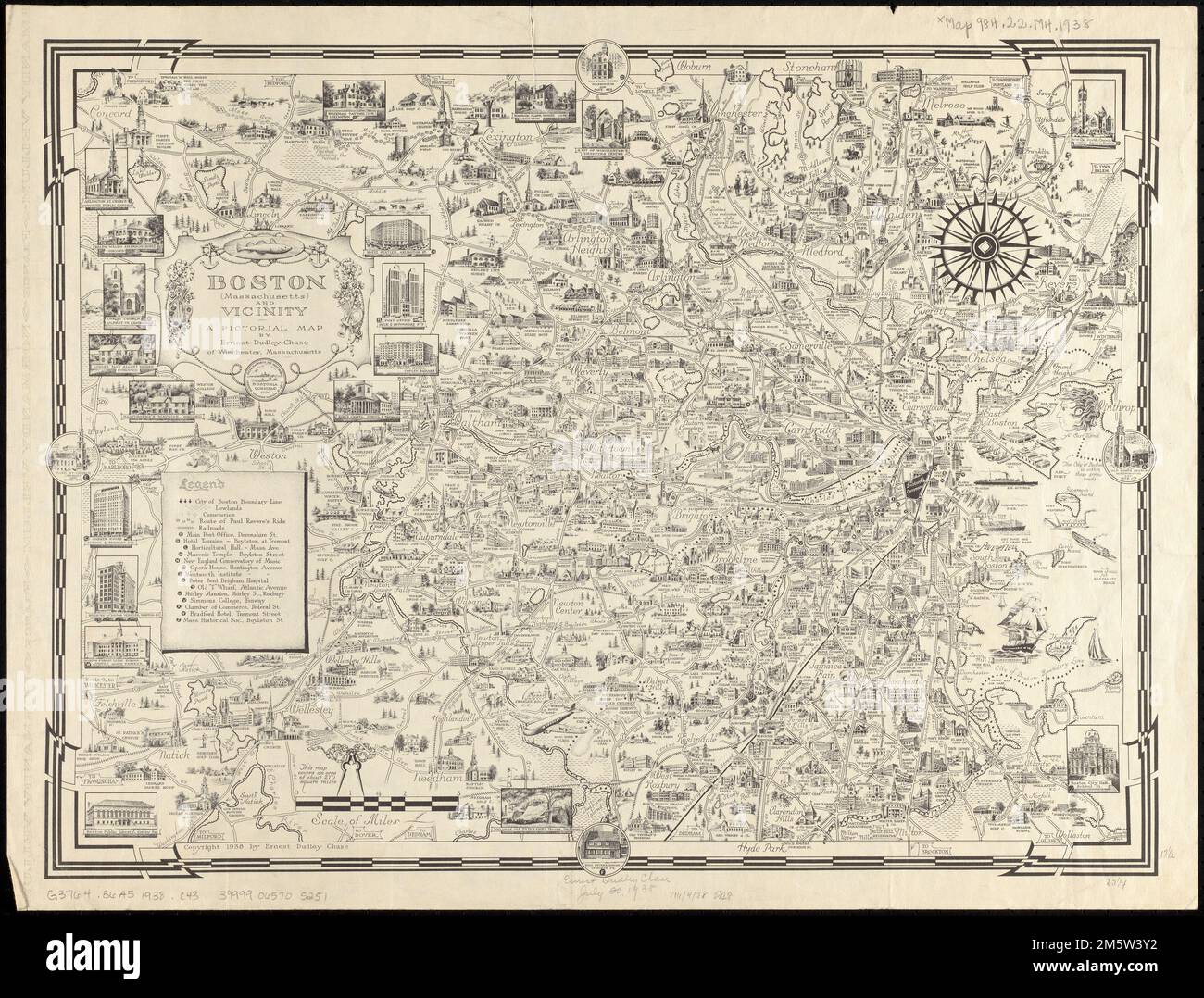 Boston (Massachusetts) and vicinity : a pictorial map. Pictorial map ...