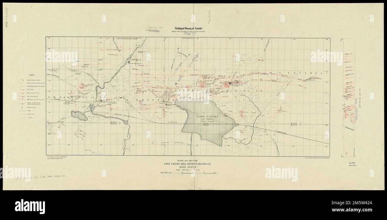 Plan and section, Lake Catcha district, Halifax Co., Nova Scotia ...