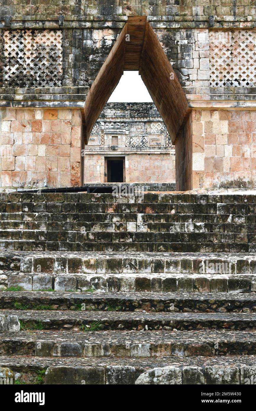 The ancient city of Uxmal, Mayan Arch, an archaeological site in the ...