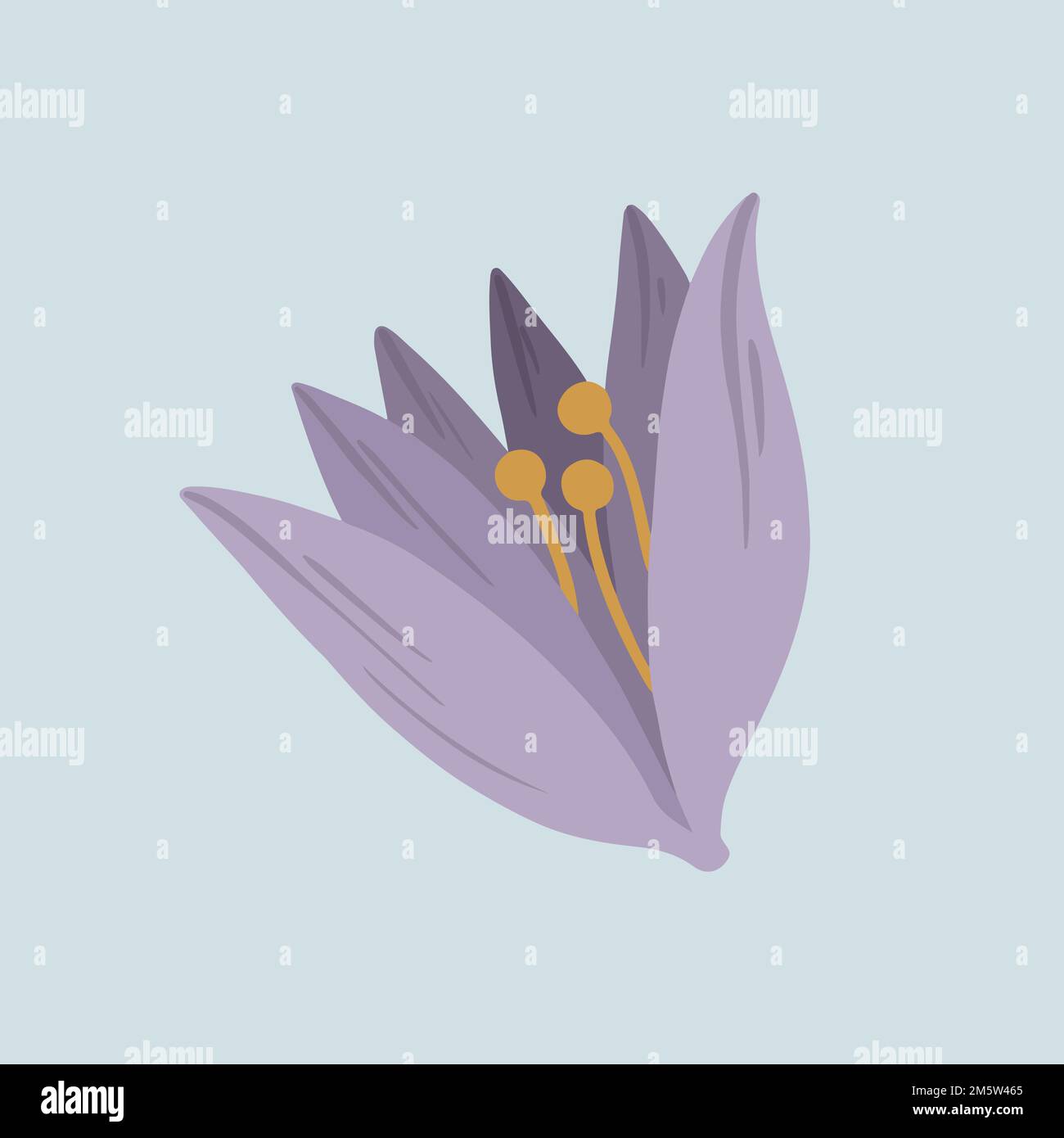 Blooming purple botanical flower social ads template vector Stock ...