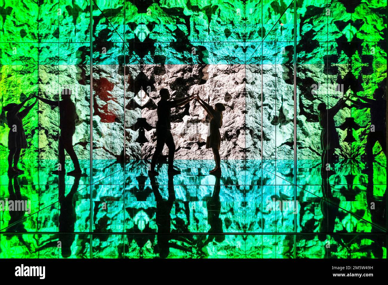 Models and staff pose with the INTO SIGHT installation by Sony Design ...