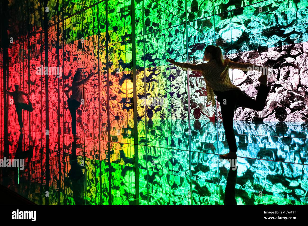 Models and staff pose with the INTO SIGHT installation by Sony Design ...