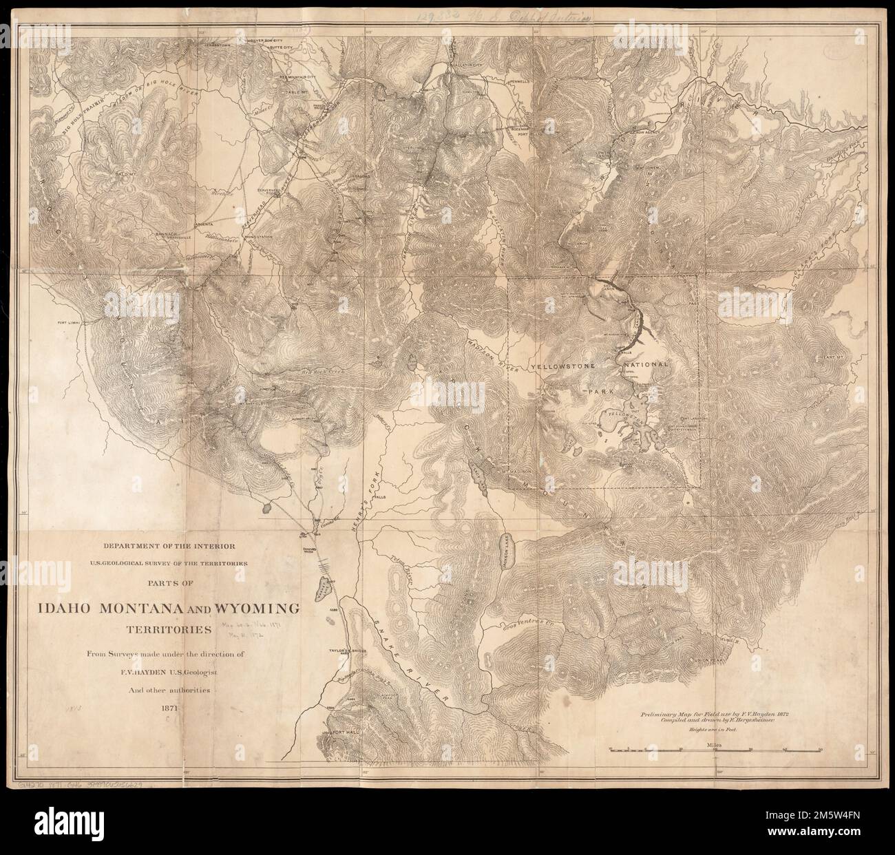 Parts of Idaho, Montana and Wyoming territories. Relief shown by ...