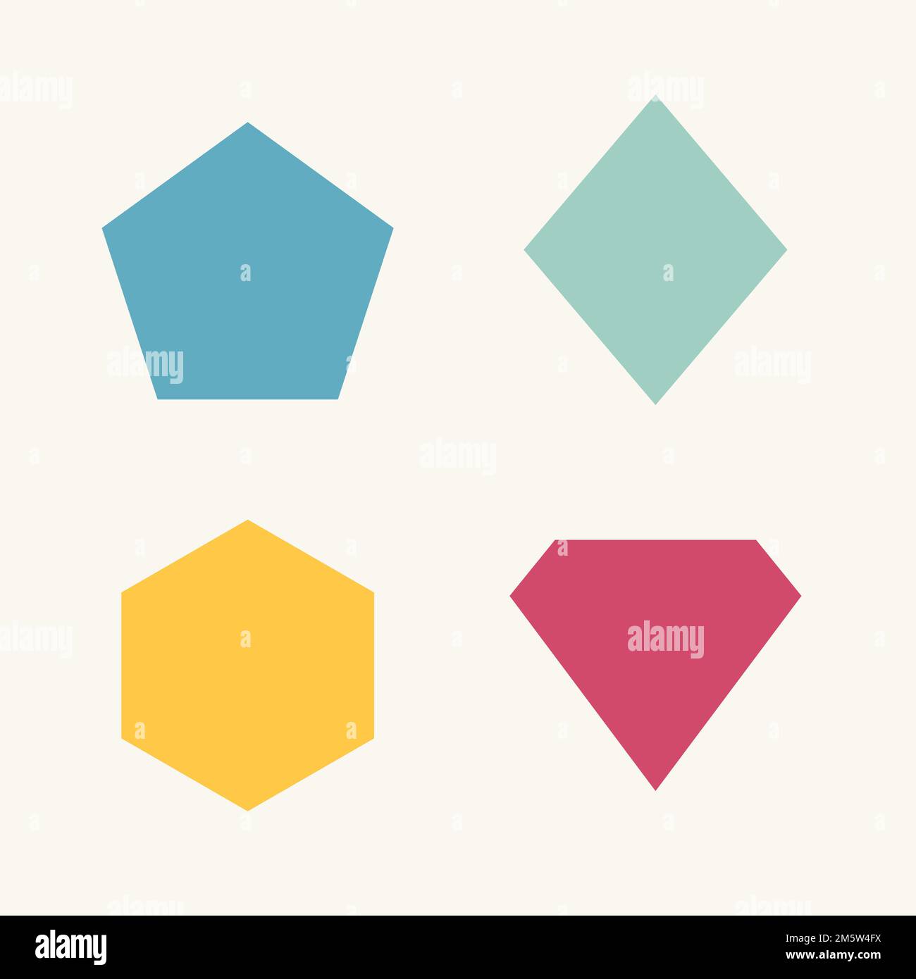 Colorful flat geometric shapes set vector Stock Vector Image & Art - Alamy