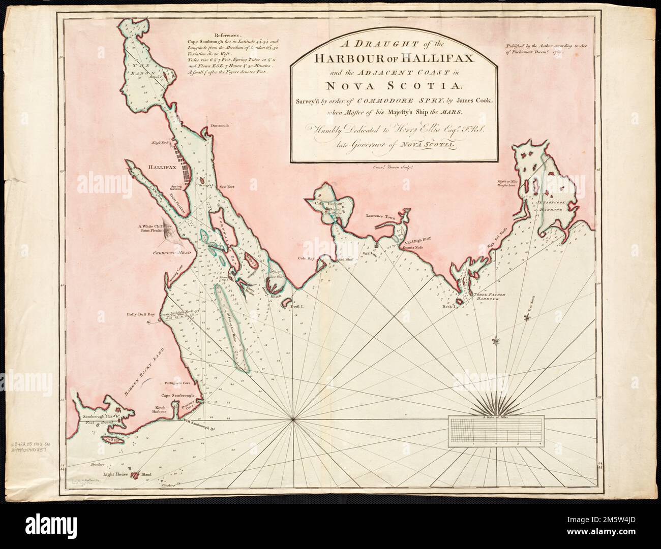 A draught of the harbour of Hallifax and the adjacent coast in Nova ...