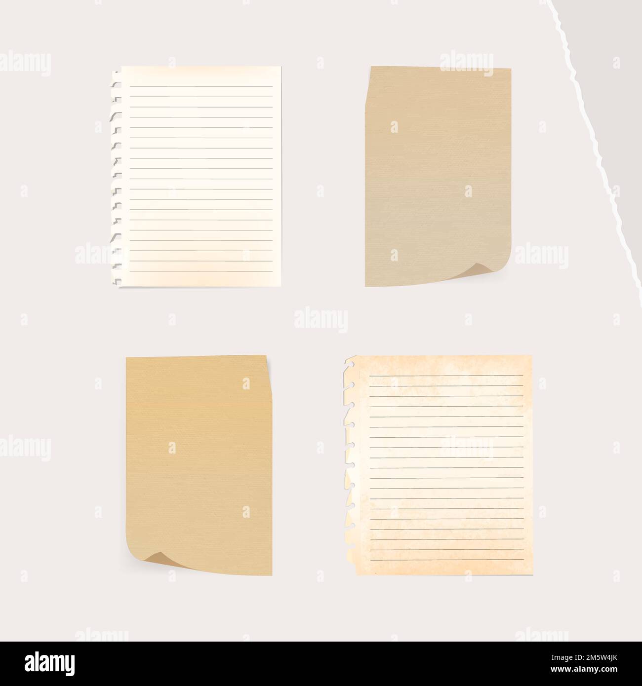 Colorful paper note collection social ads template vector Stock Vector ...