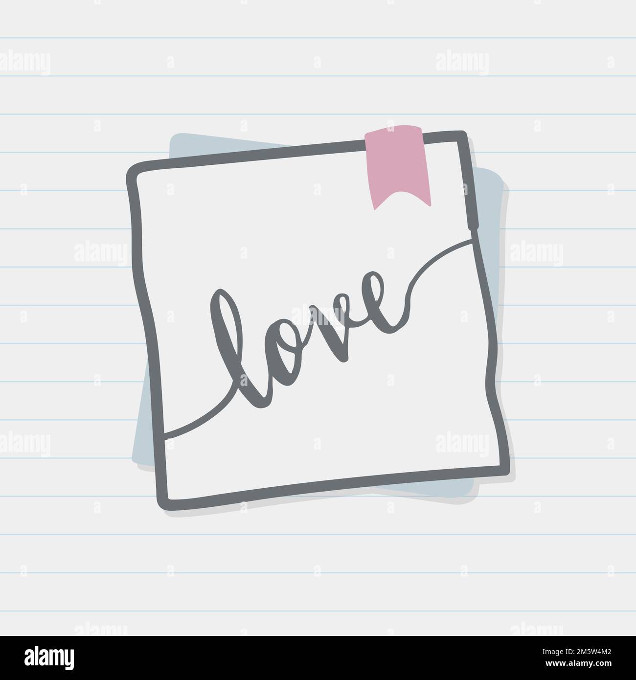 Hand written paper note Stock Vector Images - Alamy