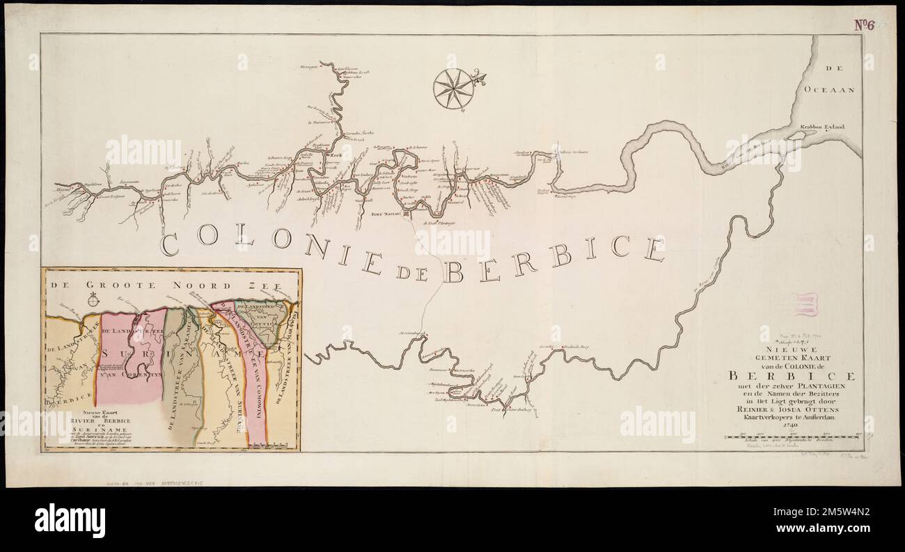 Nieuwe gemeten Kaart van de Colonie de Berbice met der zelver ...
