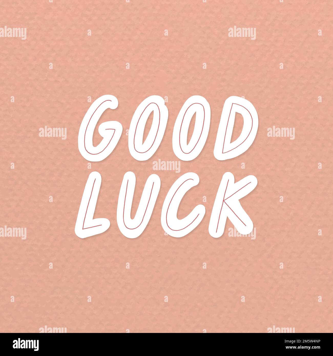 Good luck typography on a peach background vector Stock Vector Image ...