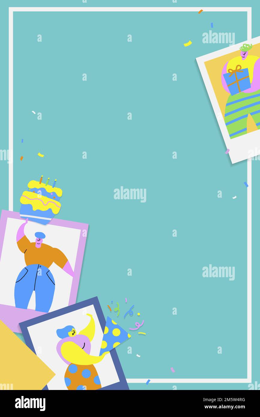 Friends celebrating a birthday party background vector Stock Vector ...