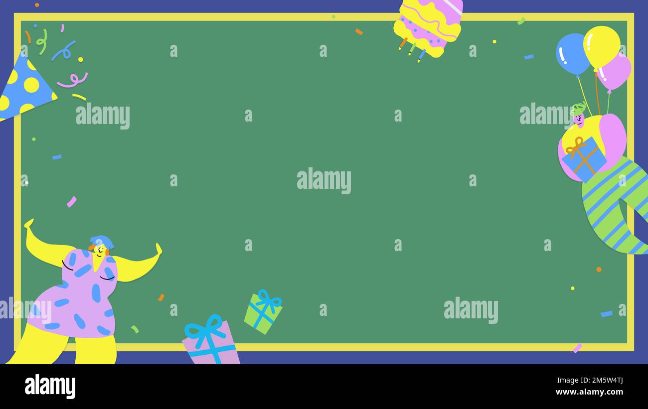 Friends celebrating a birthday party background vector Stock Vector ...