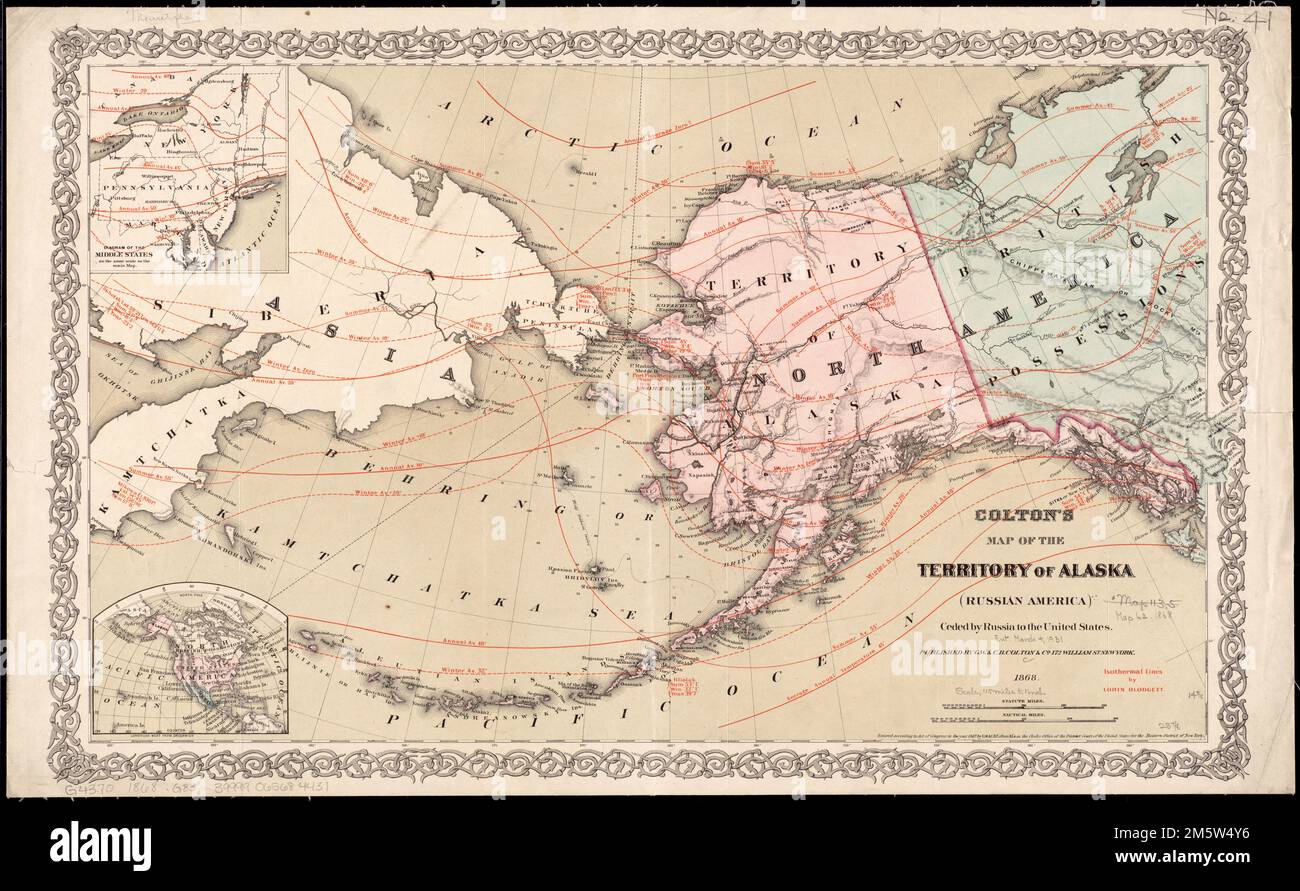 Colton's map of the territory of Alaska : (Russian America) ceded by ...