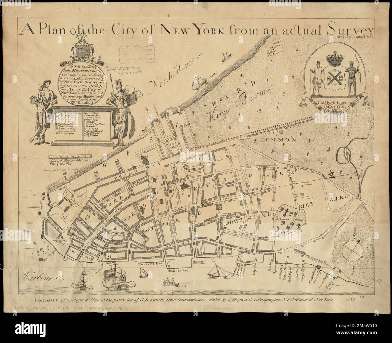 A plan of the city of New York from an actual survey. Facsimile of an ...