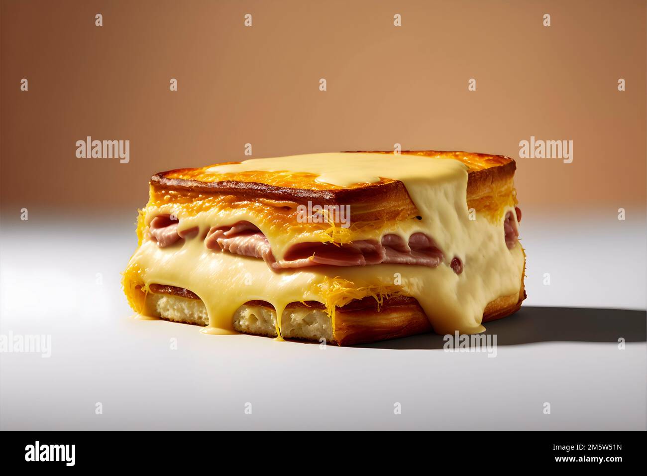 Authentic French Croque Monsieur with ham, cheese, and dijon mustard ...