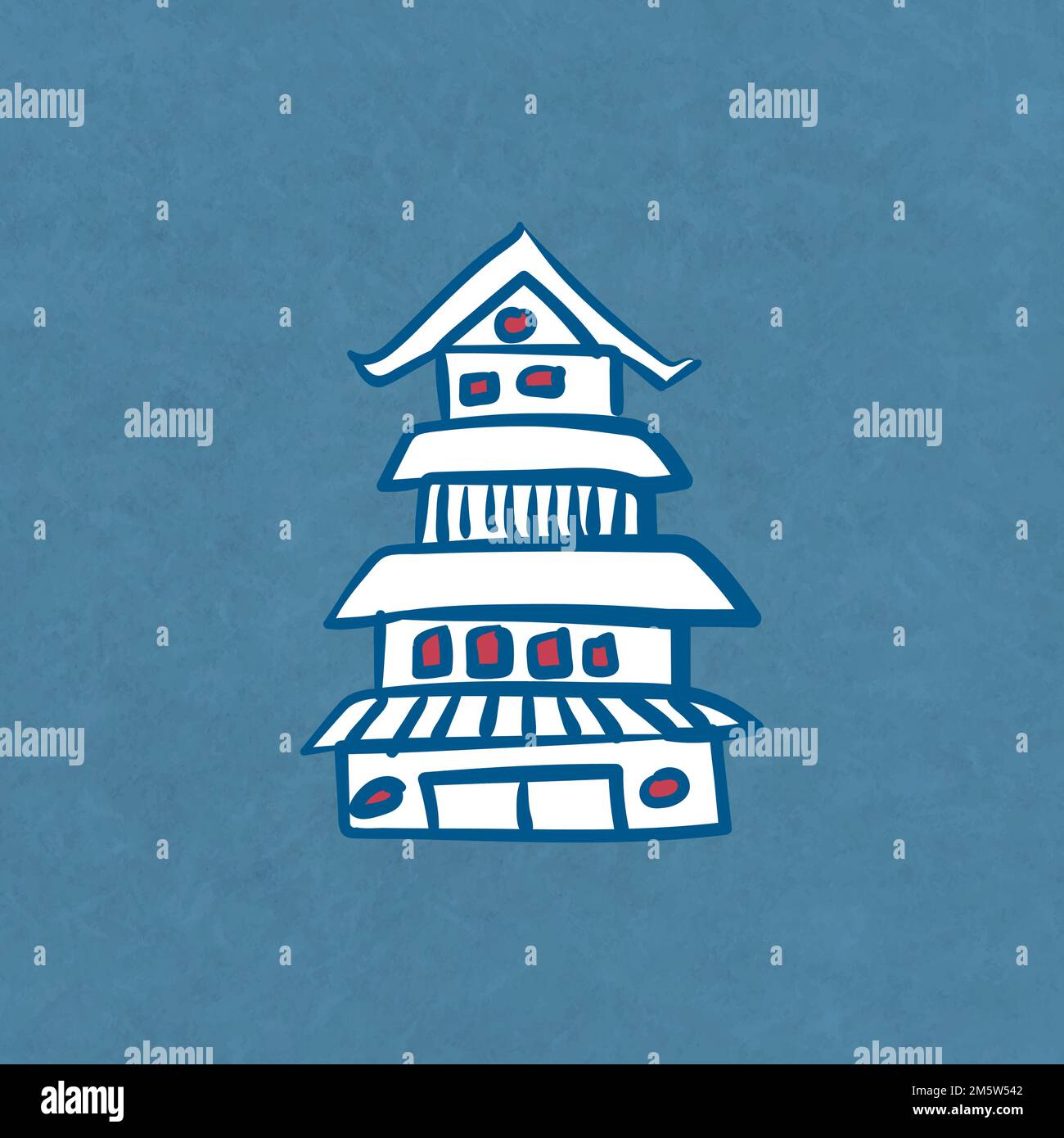 Japanese ancient castle vector Stock Vector Image & Art - Alamy