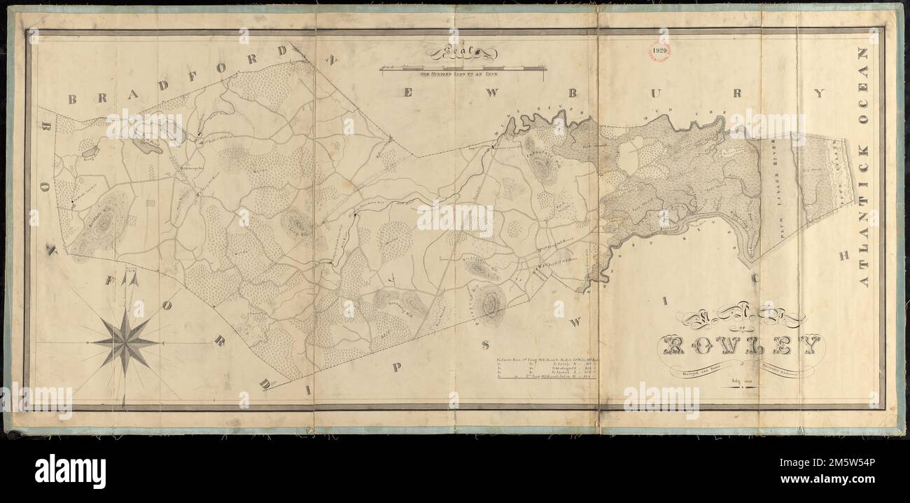 Plan of Rowley made by Philander Anderson, dated July 1830 ...