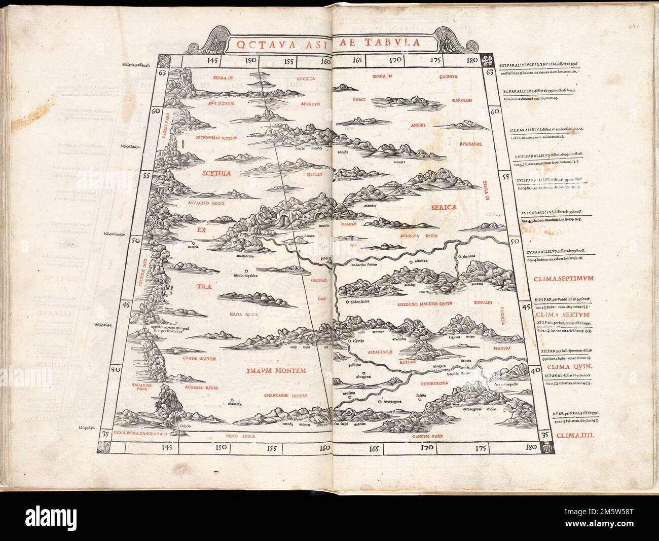 Octava Asiae tabula. Map of ancient Scythian lands in Central Asia, to ...