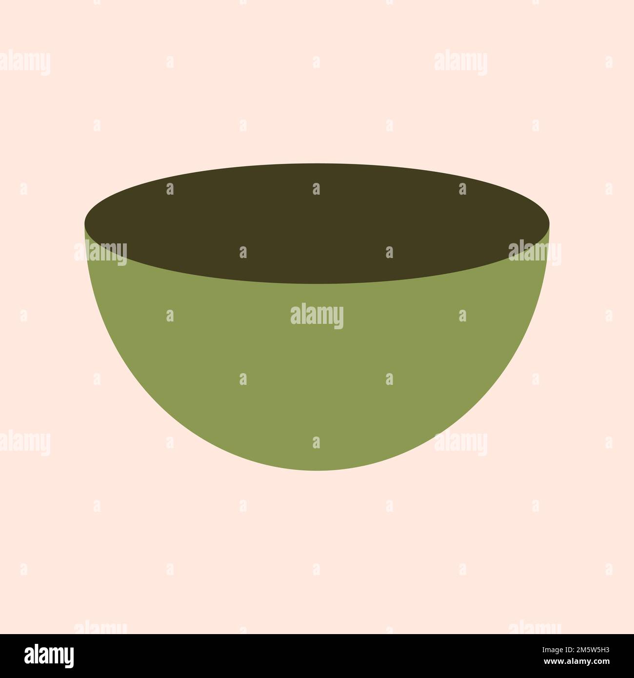 Retro green half sphere geometrical shape vector Stock Vector Image ...