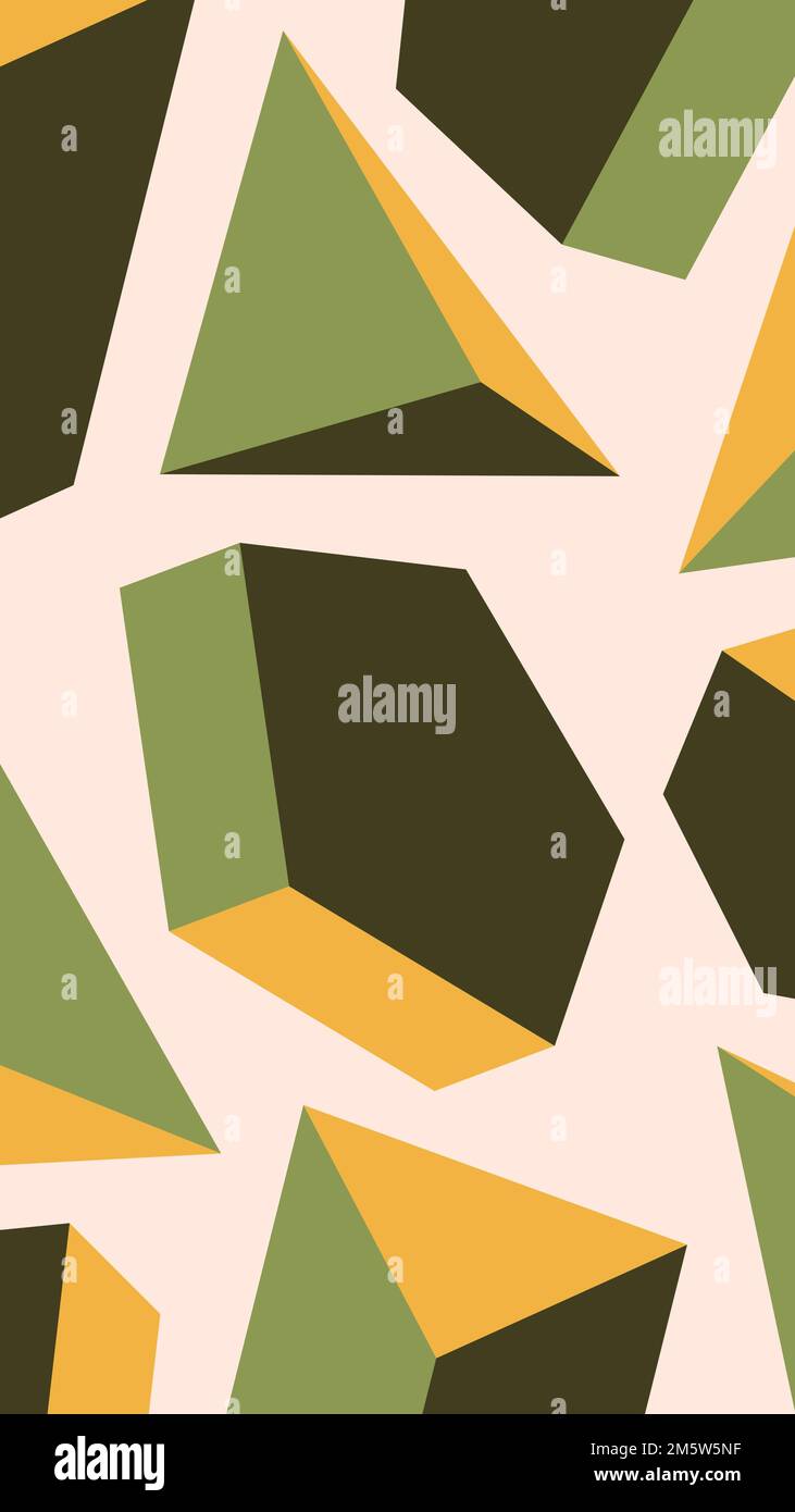 Retro green geometrical shape patterned background vector Stock Vector ...