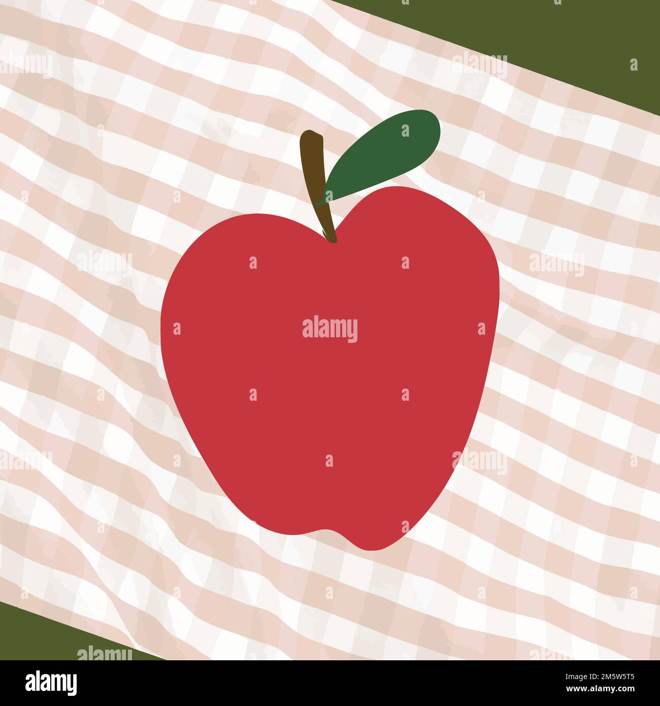 Cute red apple doodle sticker vector Stock Vector Image & Art - Alamy