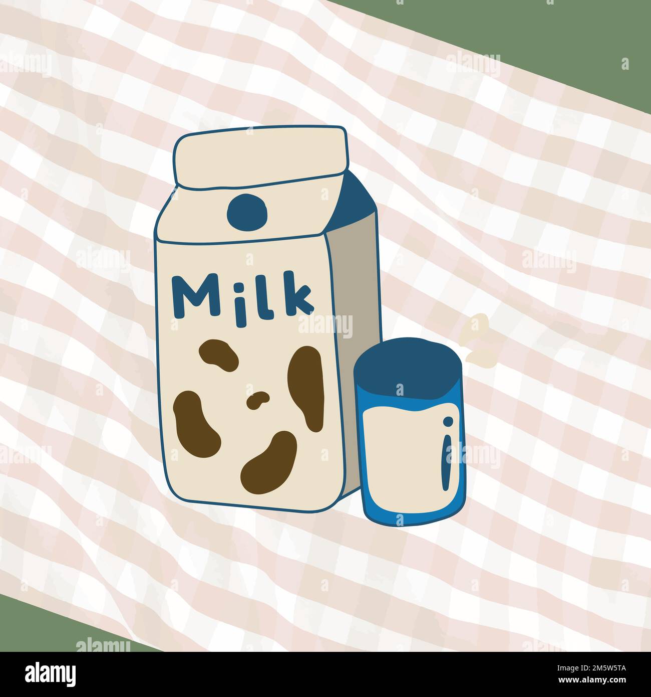Cute milk carton doodle sticker vector Stock Vector Image & Art - Alamy