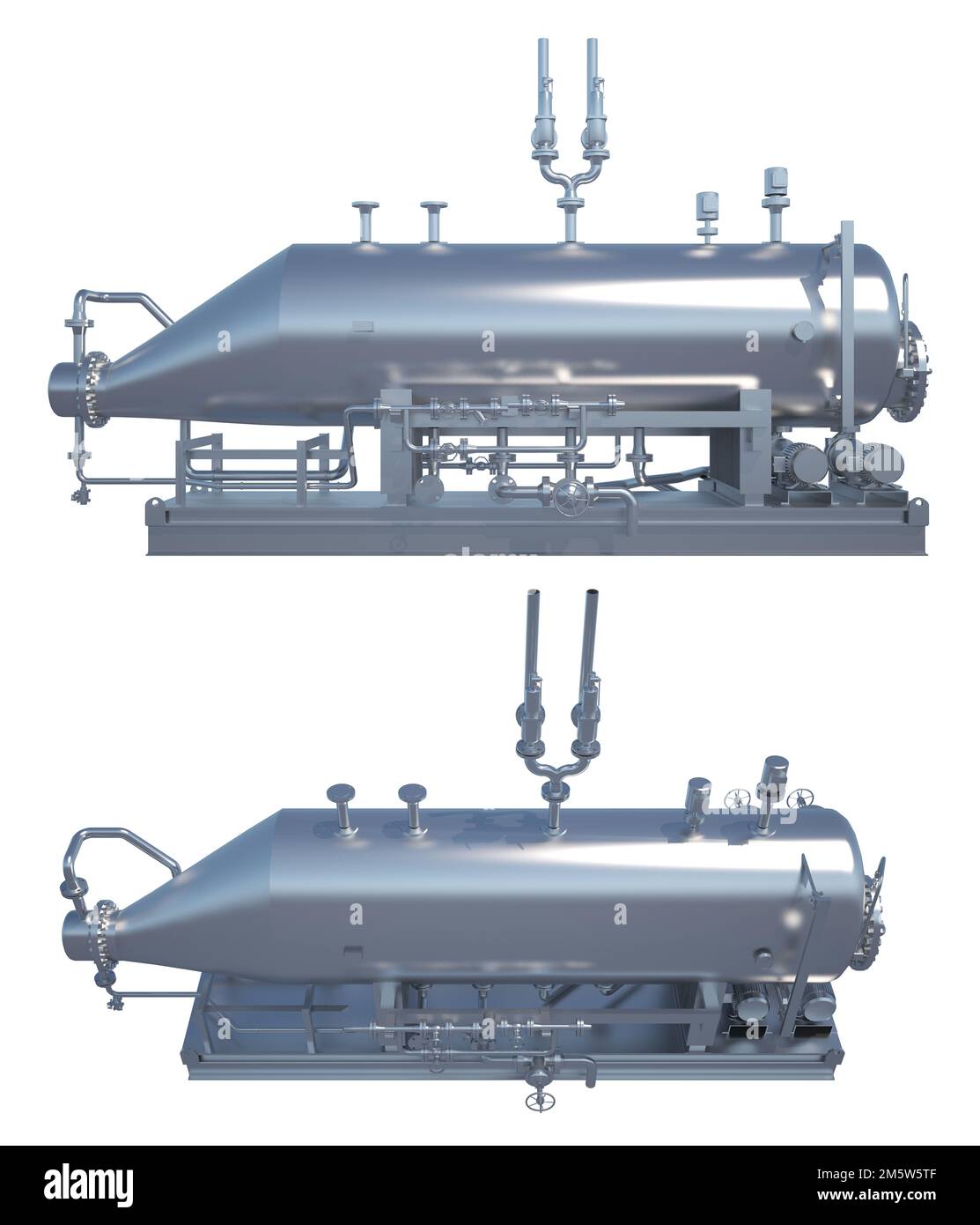 industrial heater side view isolated on white. 3d rendering Stock Photo ...