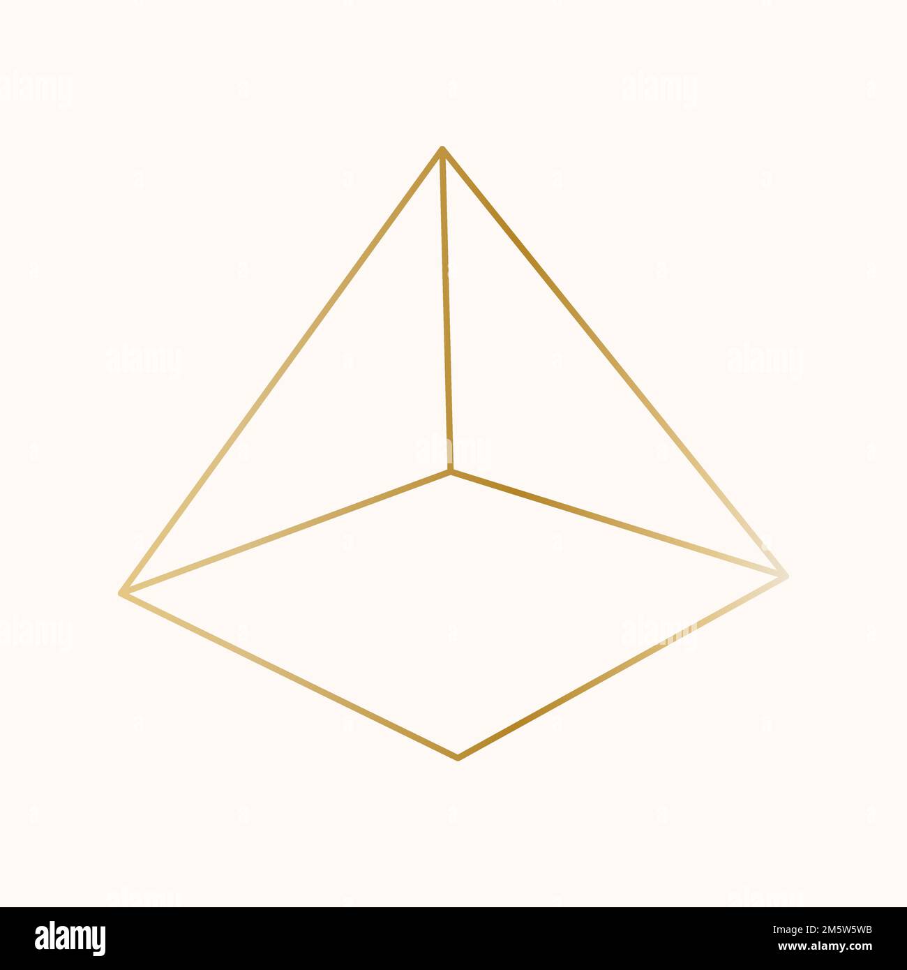 Minimal gold pyramid shape vector Stock Vector Image & Art - Alamy