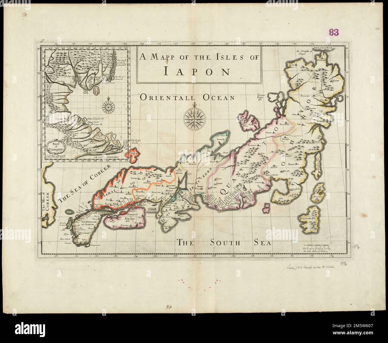 A mapp of the Isles of Iapon. Relief shown pictorially. Inset: Mapp of ...