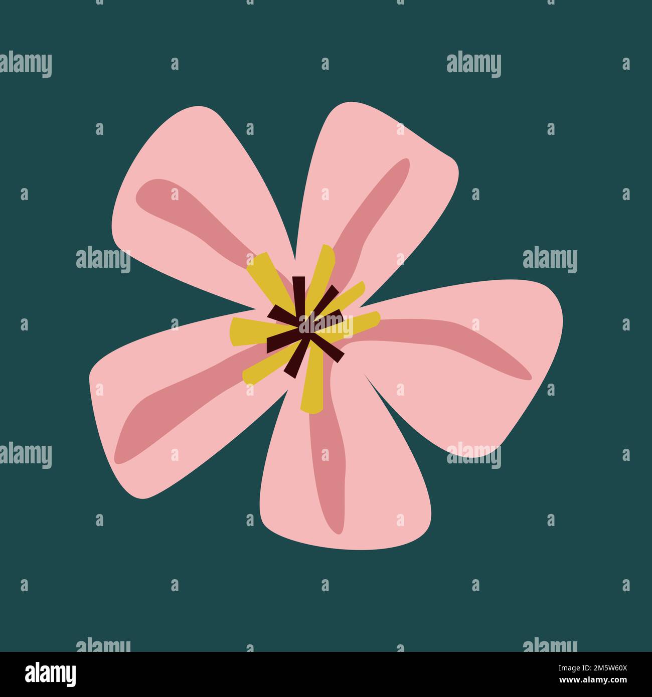 Botanical cherry blossom Stock Vector Images - Alamy