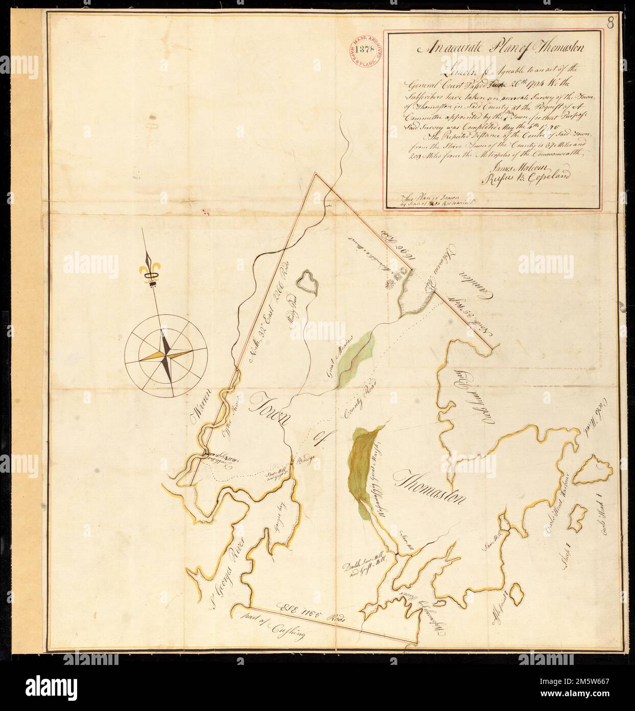 Plan of Thomaston surveyed by James Malcolm and Rufus B. Copeland ...