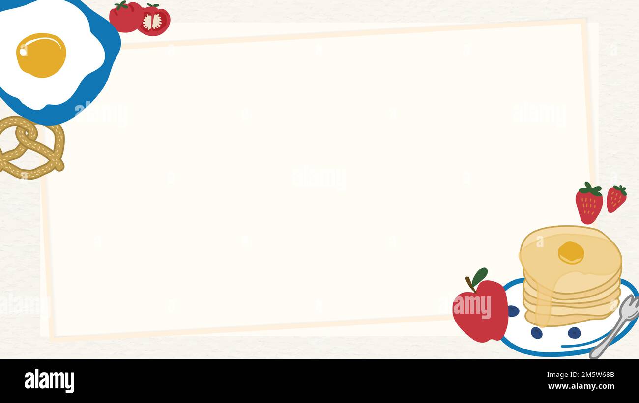 Pancakes and sunny side up egg frame vector Stock Vector Image & Art ...