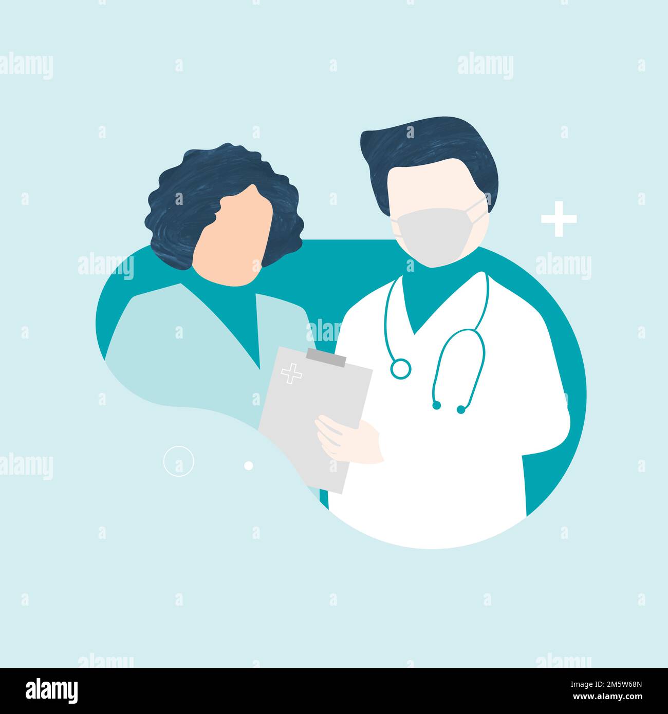 Doctor with a patient characters vector Stock Vector Image & Art - Alamy