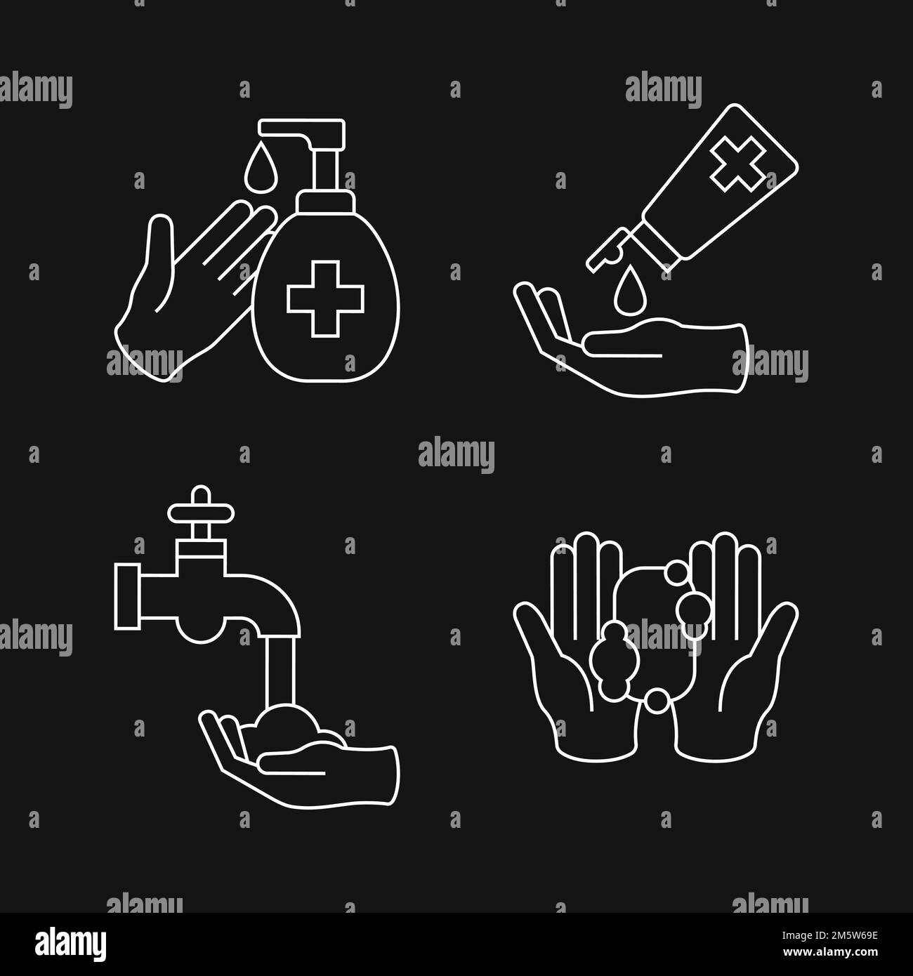 Coronavirus prevention icon set vector Stock Vector Image & Art - Alamy