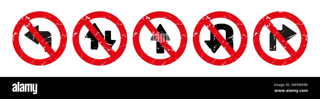 traffic signs and road directions illustrations Stock Vector Image ...