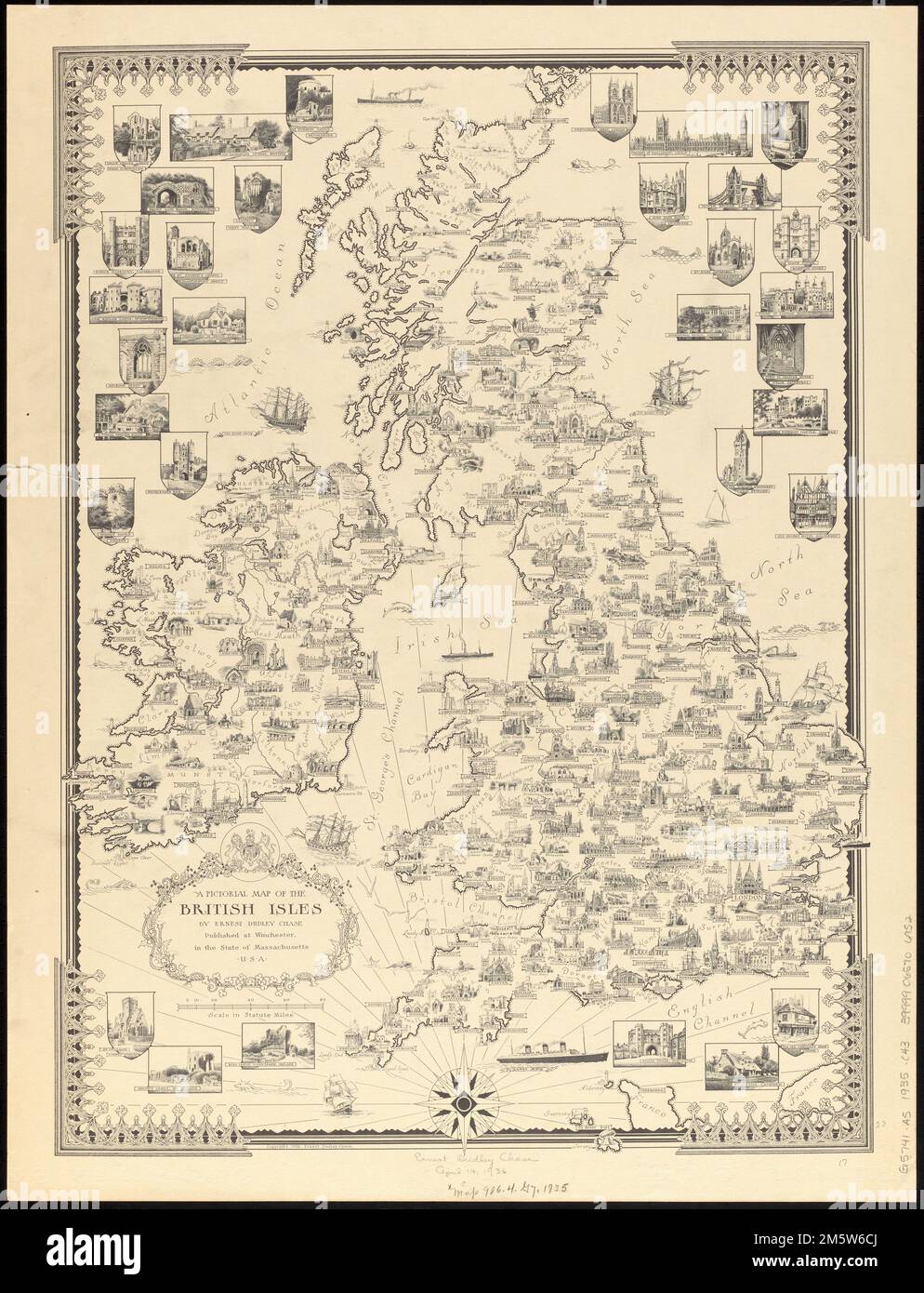 A pictorial map of the British Isles. Relief shown pictorially ...