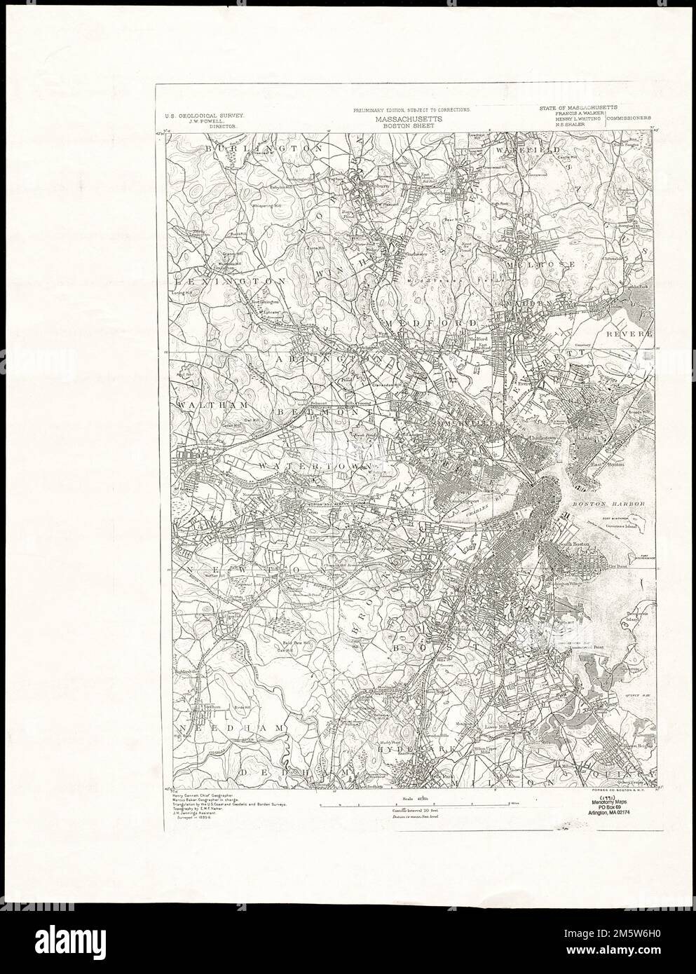 Massachusetts, Boston sheet. Relief shown by contours. In upper margin ...