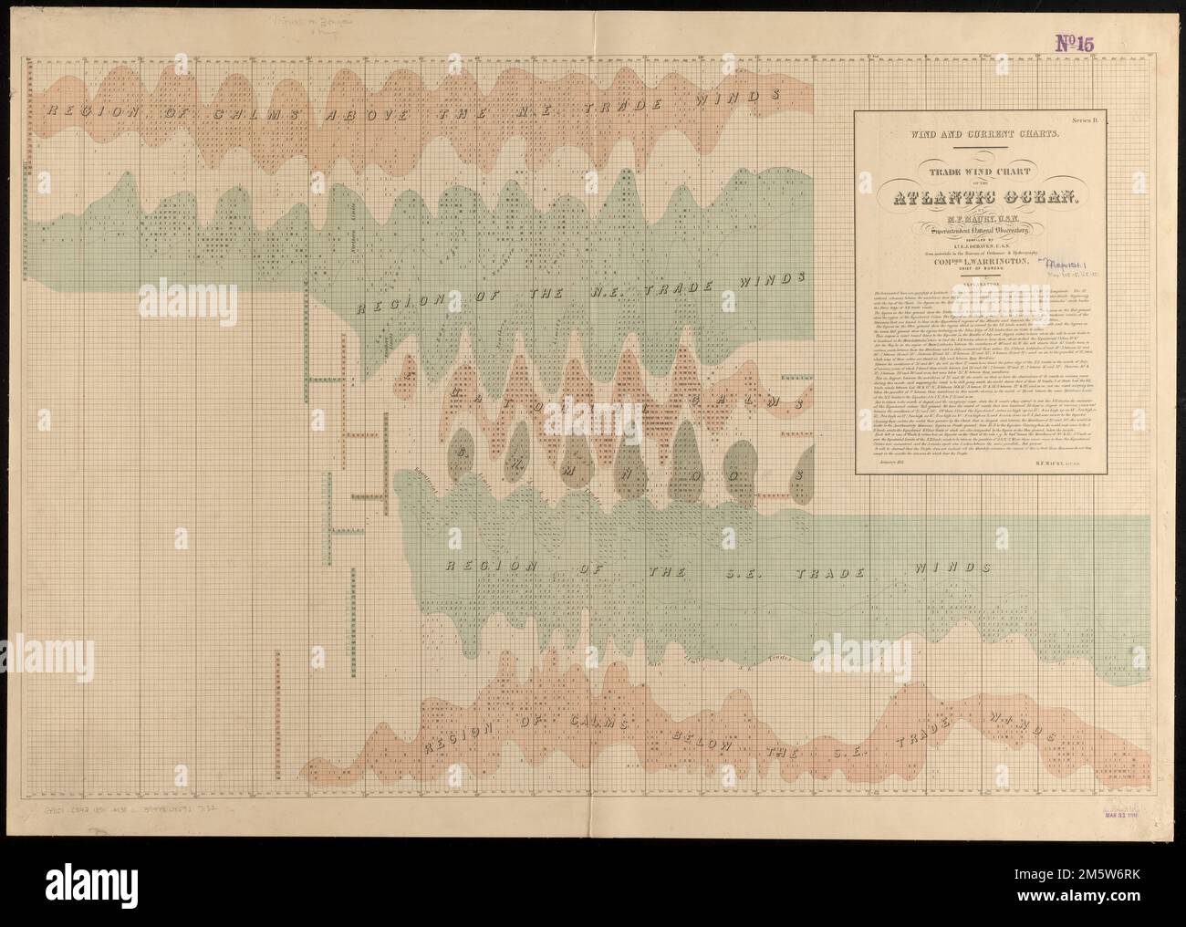 Trade wind chart of the Atlantic Ocean. Series B. The trade wind charts ...