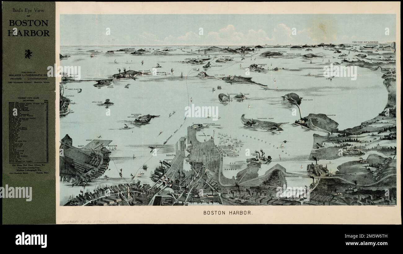 Boston Harbor. Bird's-eye view.... , Massachusetts , Boston Harbor ...