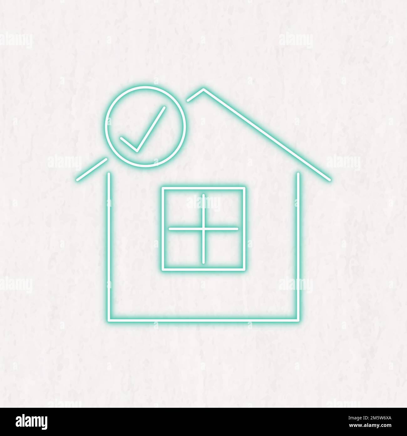 Stay safe at home during coronavirus pandemic neon sign vector Stock ...