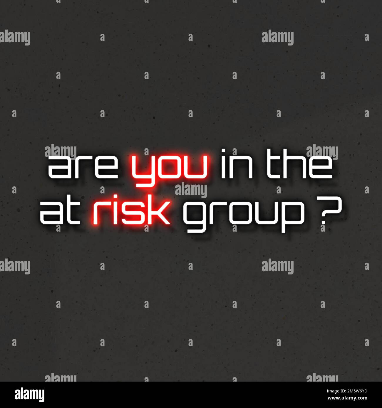 Are you in the at risk group neon sign vector Stock Vector Image & Art ...