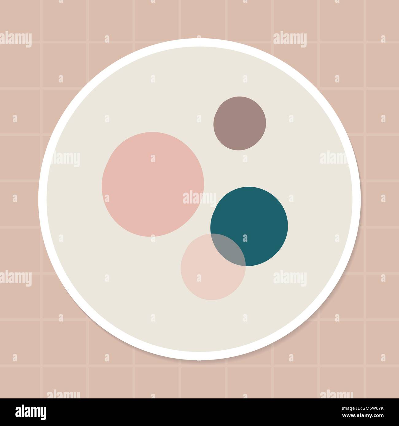 Round doodle social story highlight sticker vector Stock Vector Image ...